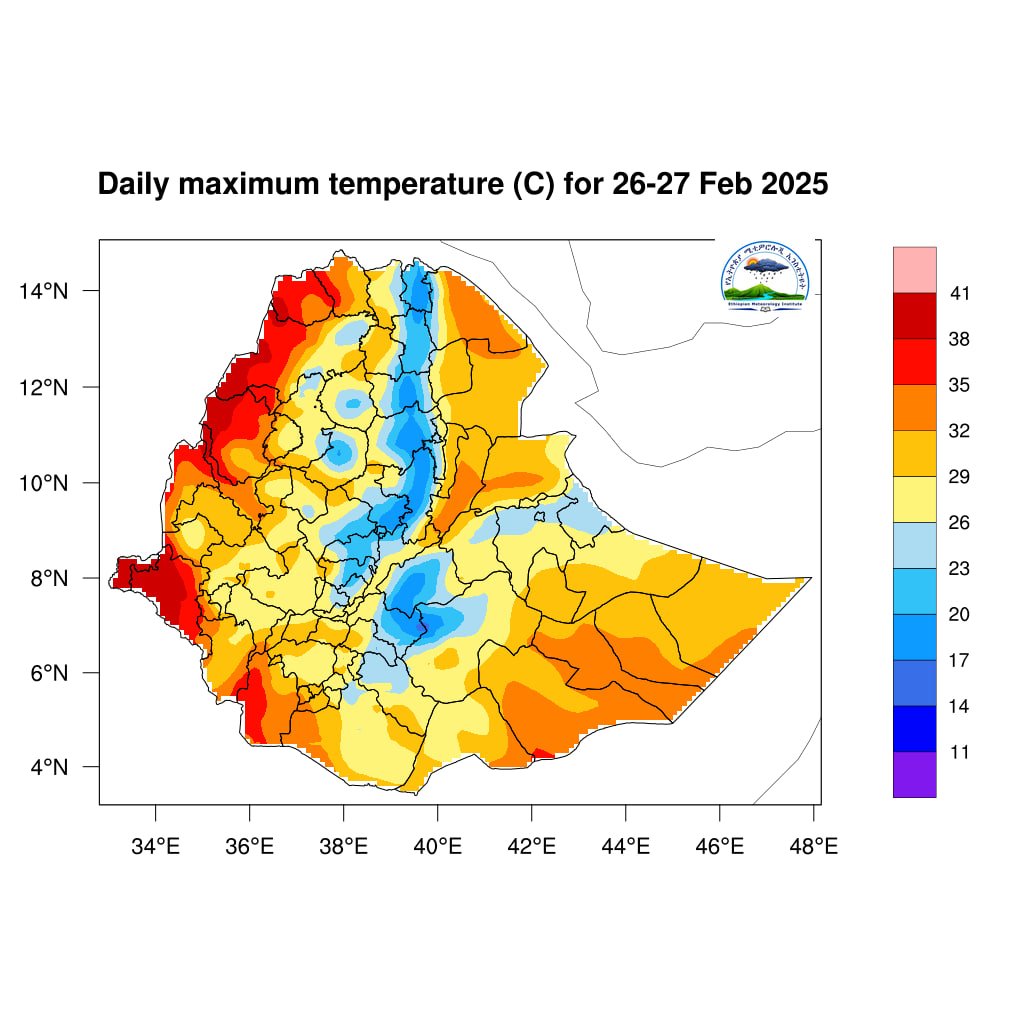 Daily Temperature Forecast for 26 - 28 Feb 2025