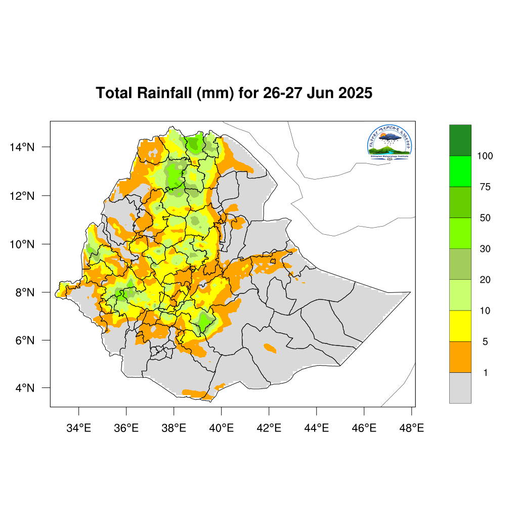 Daily Rainfall, Exceptional rainfall and Temperature Forecast for 26 ...
