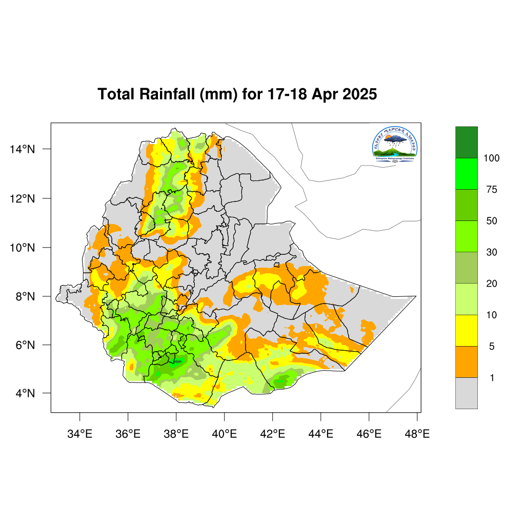 Daily Rainfall, Exceptional rainfall and Temperature Forecast for 17 ...