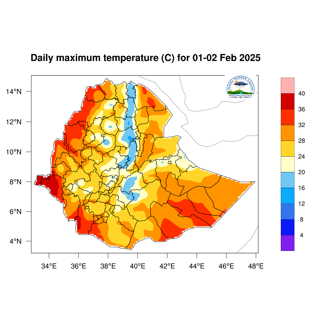 Daily Rainfall and Temperature Forecast for 01 - 03 Feb 2025