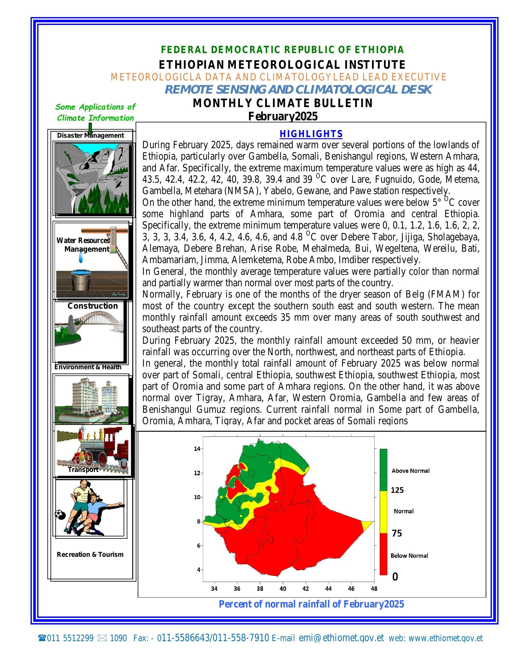 Monthly Climate Bulletin February 2025