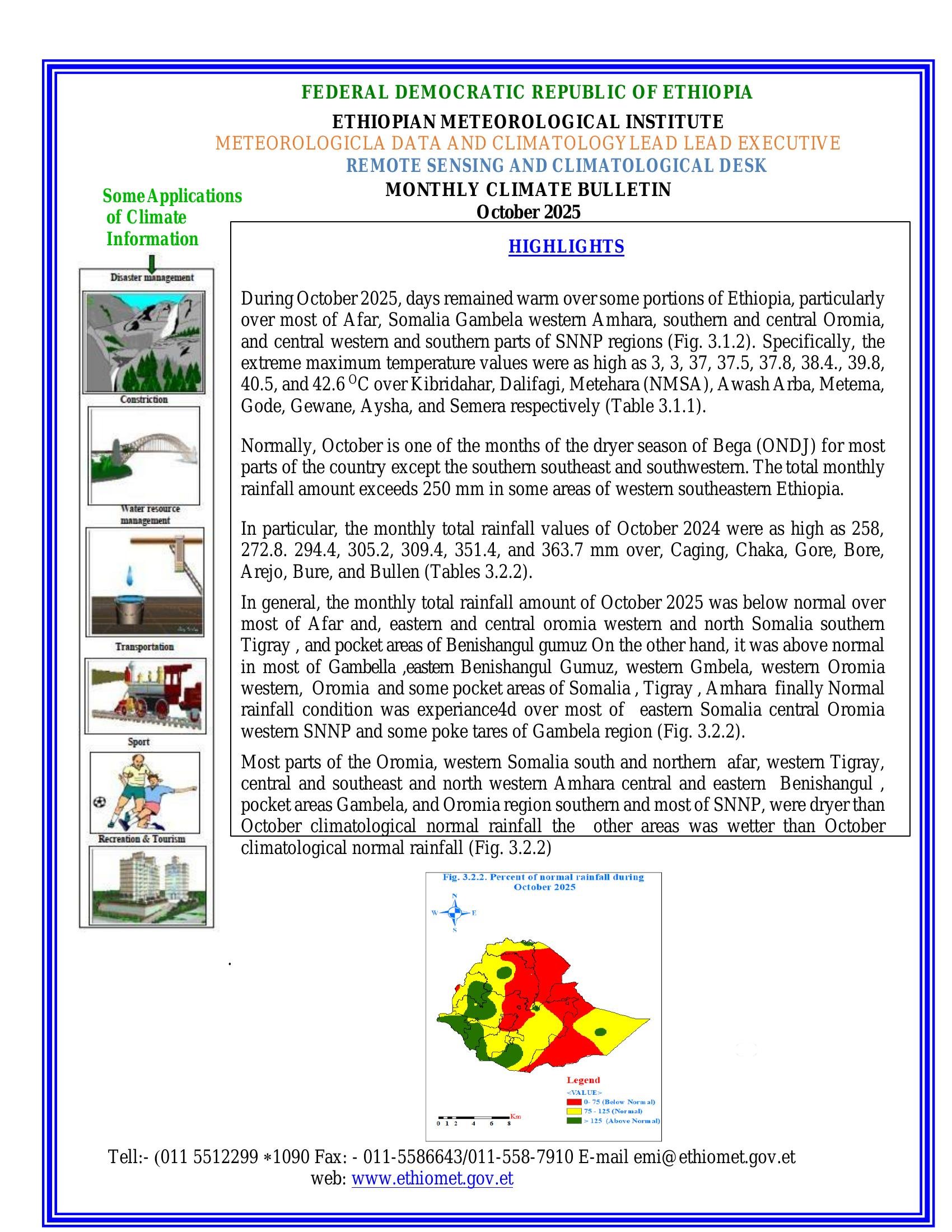 Monthly Climate Bulletin October 2025